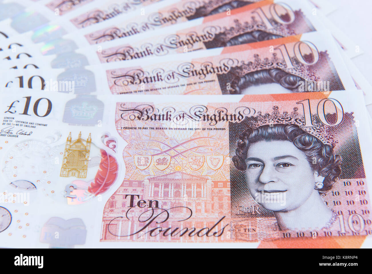 new British 10 pound note Stock Photo - Alamy