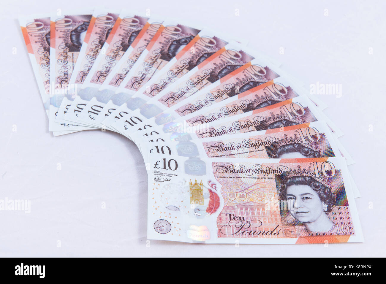 new British 10 pound note Stock Photo - Alamy
