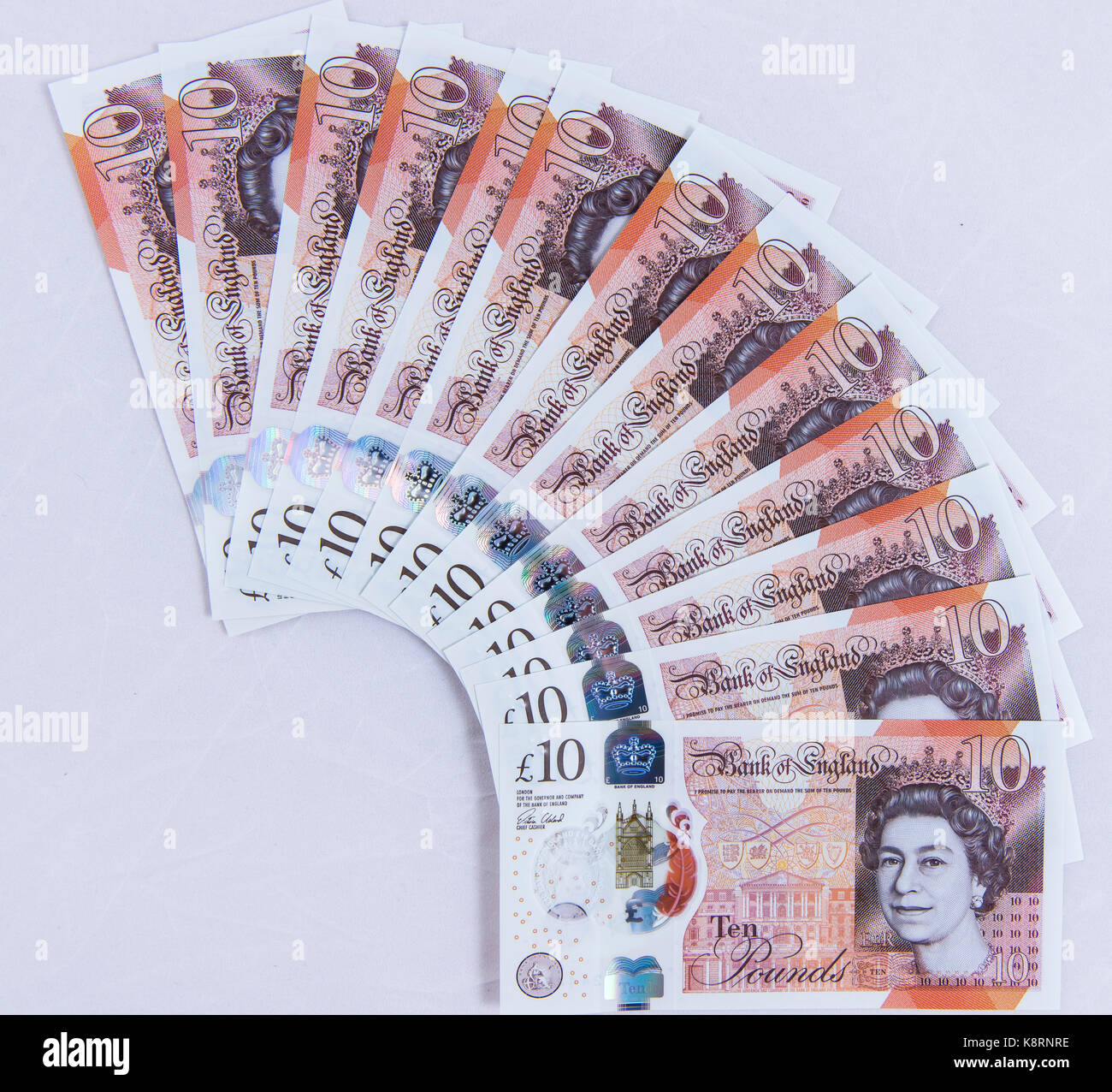 new British 10 pound note Stock Photo - Alamy