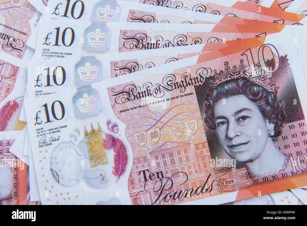 new British 10 pound note Stock Photo - Alamy