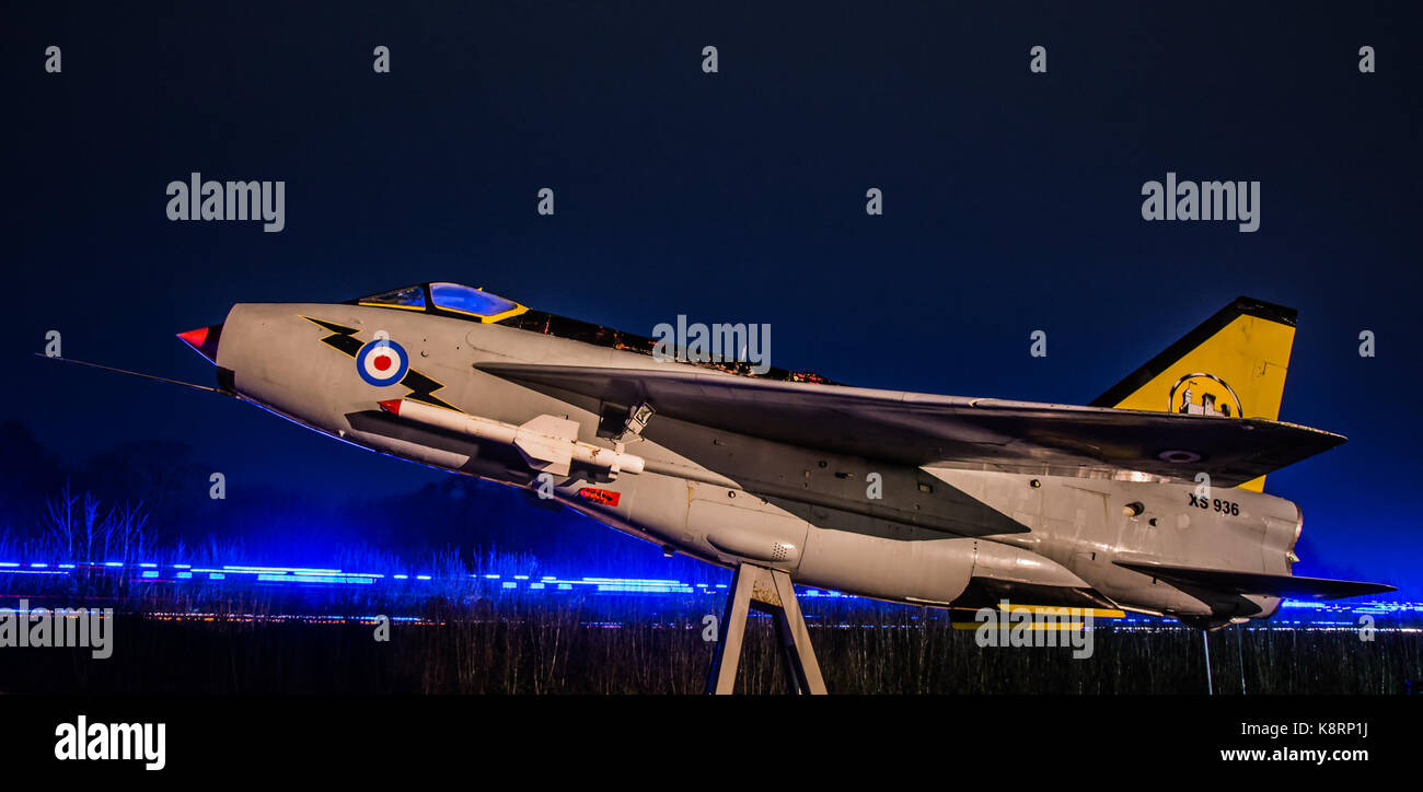 RAF Lighting at night Stock Photo - Alamy