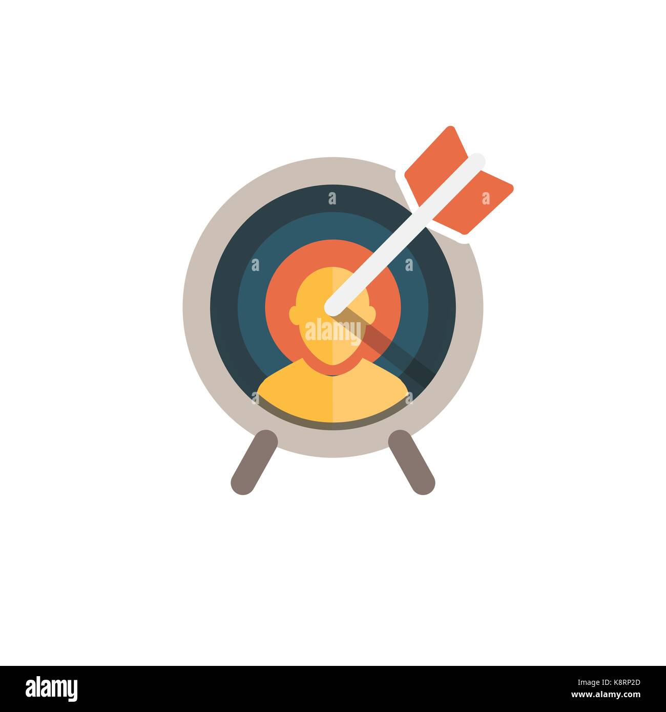 Target market icon with people and target Stock Vector Image & Art - Alamy