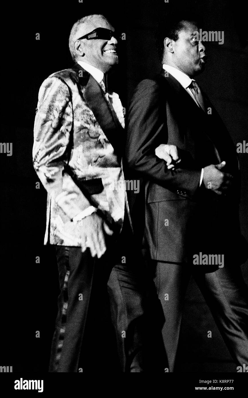 American singer Ray Charles give concert in Lyon, France Stock Photo ...