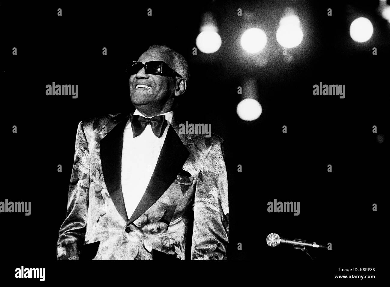 American singer Ray Charles give concert in Lyon, France Stock Photo ...