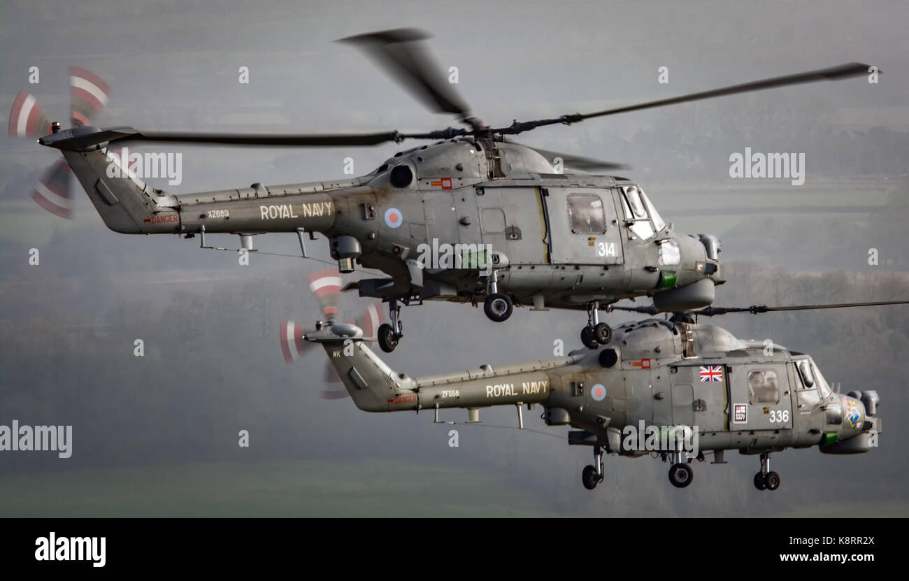 Royal Navy Lynx HMA8 Helicopter Stock Photo - Alamy