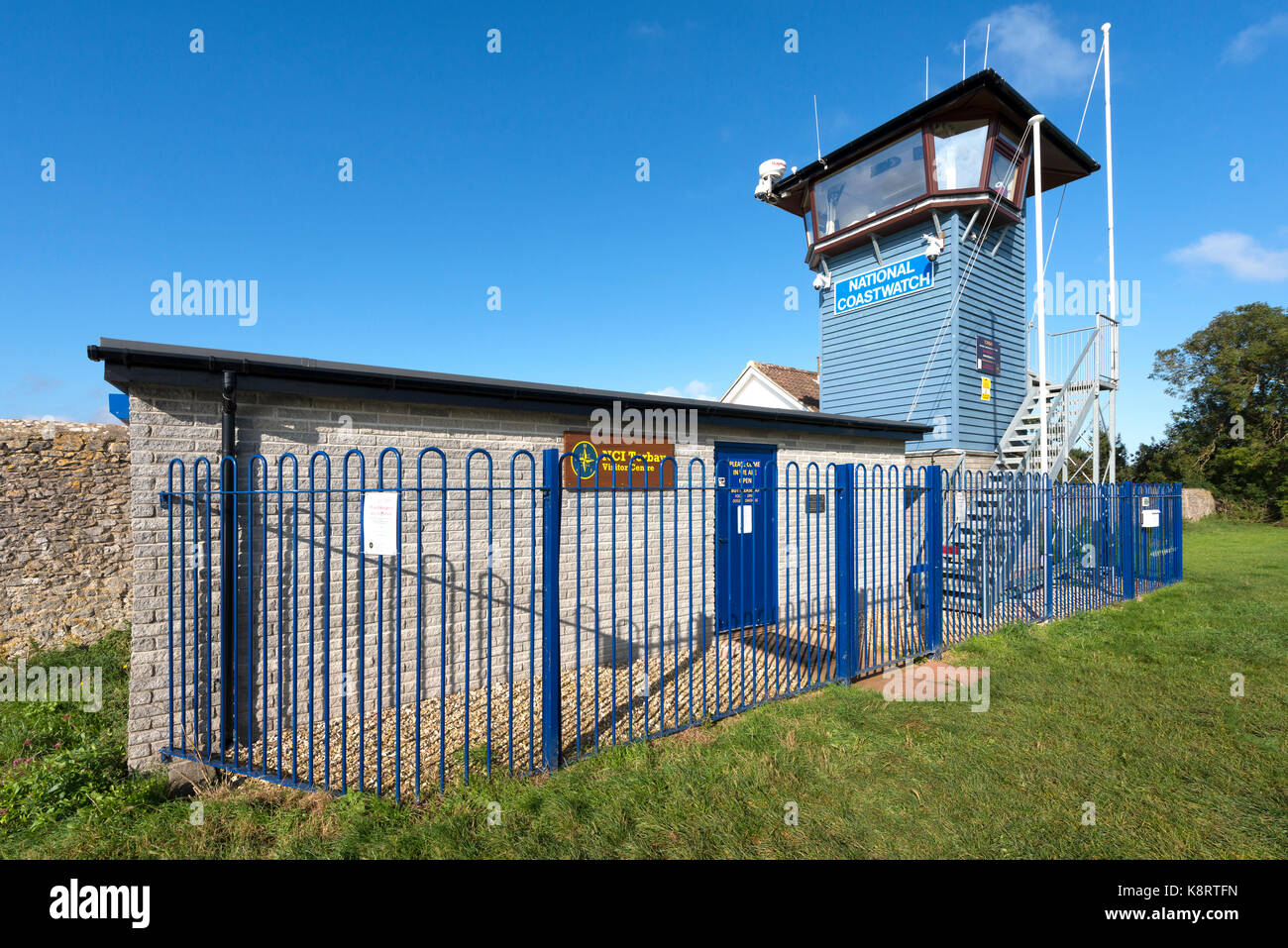National Coastwatch Watchtower - Daddyhole Plain - Torquay Stock Photo ...