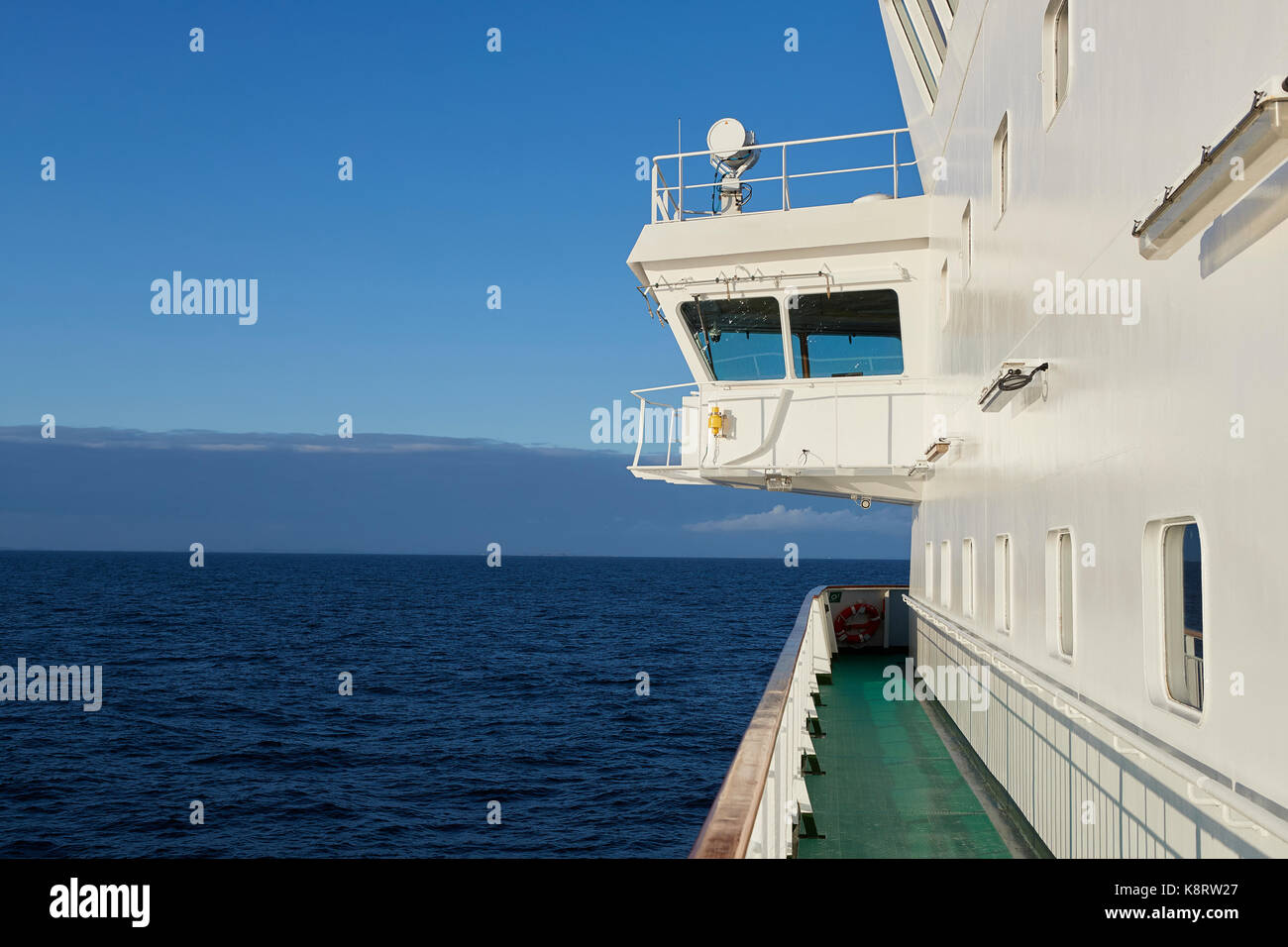 Port Bridge Wing Of The Norwegian Hurtigruten Passenger Ship, MS ...
