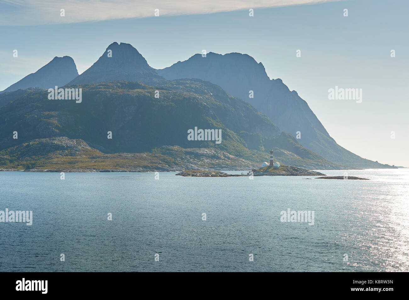 Landegode Lighthouse (Landegode Fyr) And the Rugged Norwegian Coastline ...