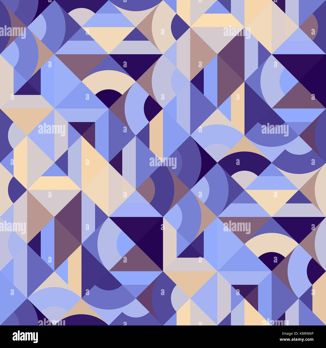 Decorative geometric shapes seamless pattern Stock Photo - Alamy