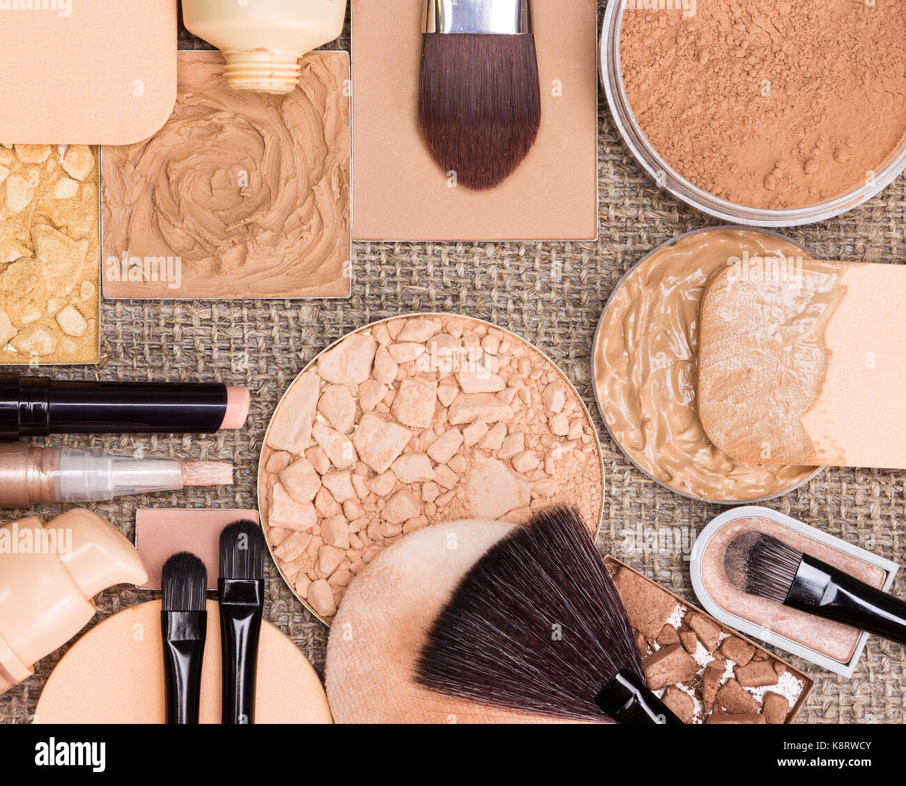 Makeup products to create the perfect complexion. Foundation, compact ...