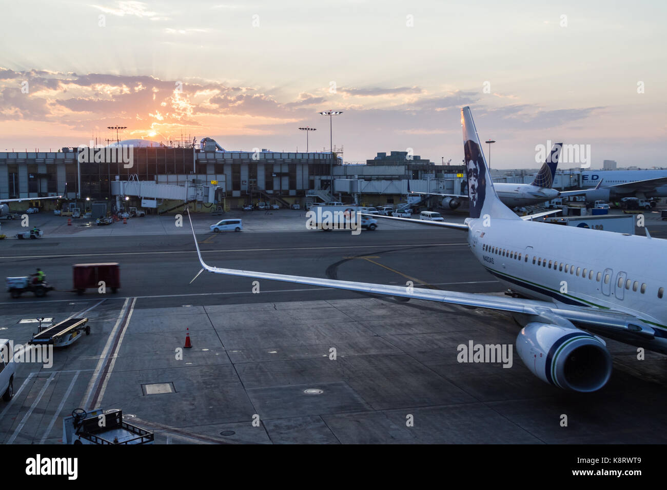 Seattle, Washington - September 06 : Beautiful Sunrise in viewed from ...