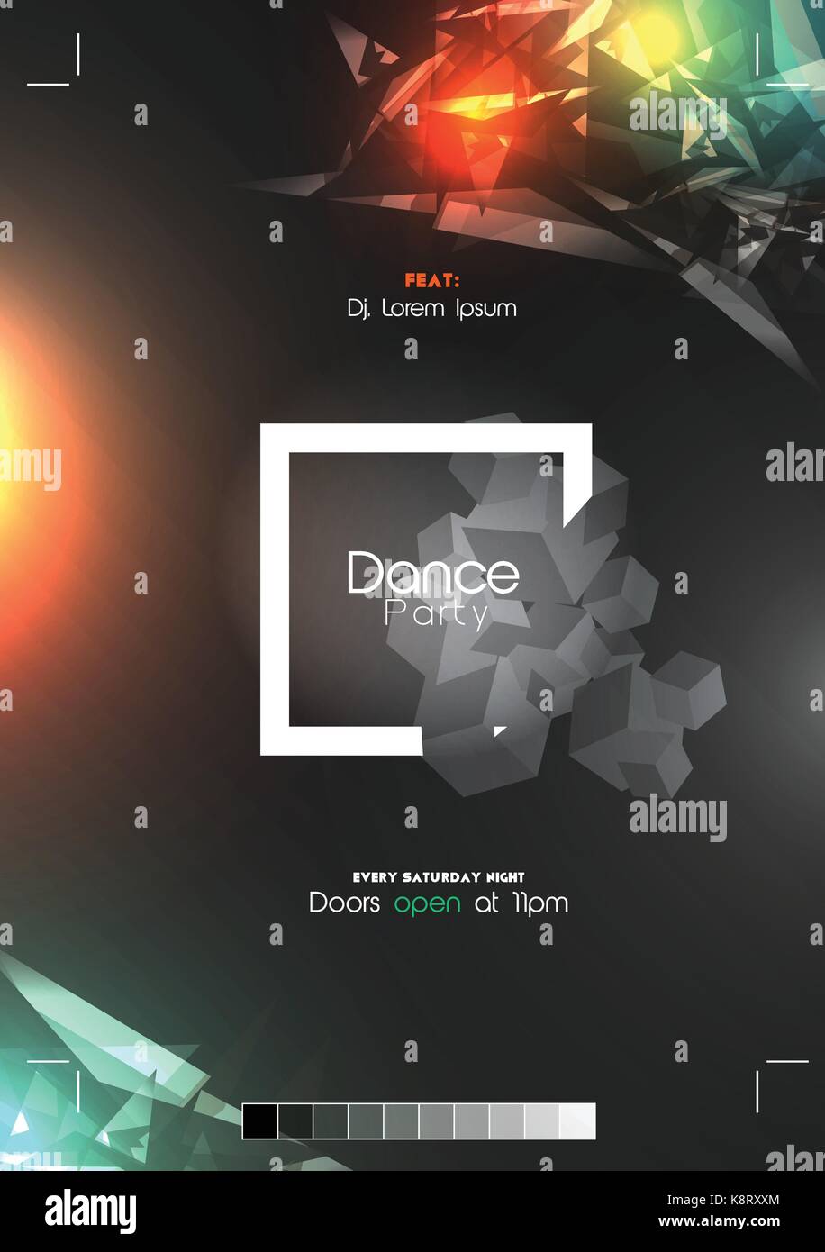 Abstract Party Poster Template - Vector Illustration Stock Vector Image ...