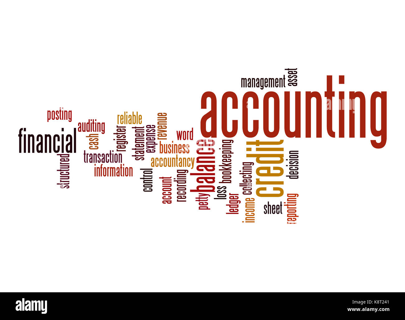 Accounting word cloud Stock Photo - Alamy