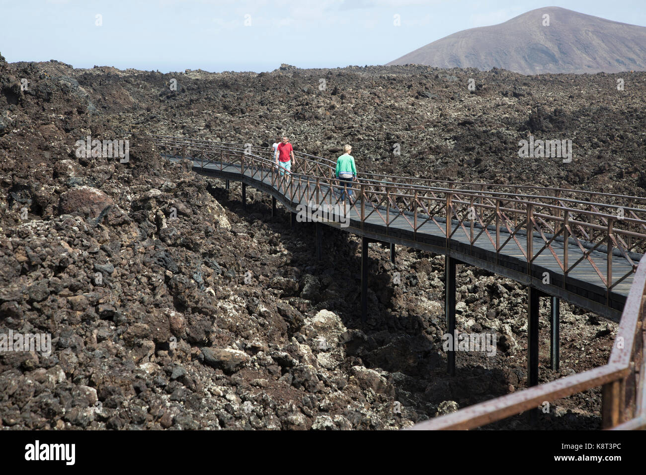 Walkway over lava field, Timanfaya Volcano Interpretation and Visitors ...