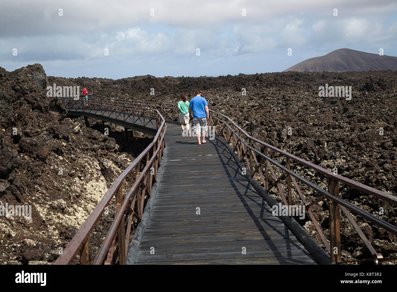 Walkway over lava field, Timanfaya Volcano Interpretation and Visitors ...