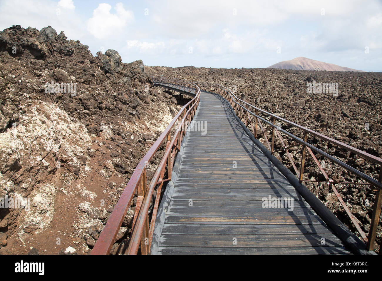 Walkway over lava field, Timanfaya Volcano Interpretation and Visitors ...