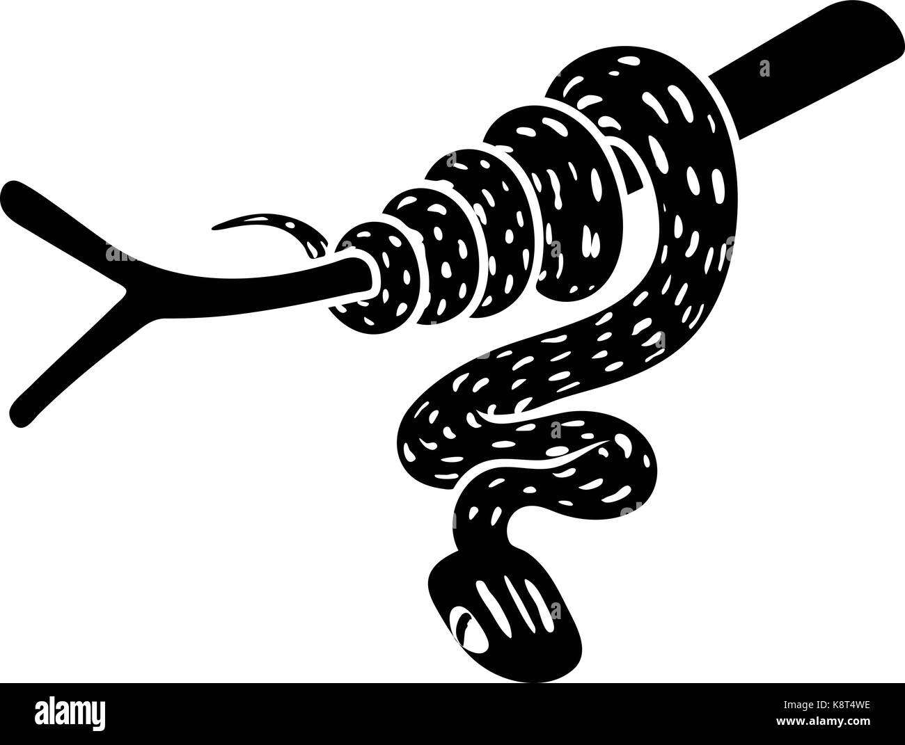 Tree snake icon, simple style Stock Vector Image & Art - Alamy