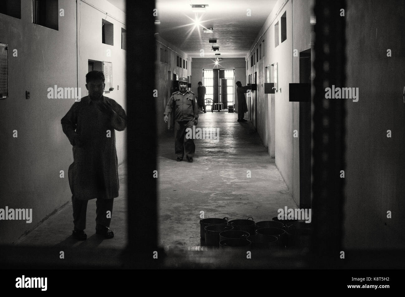 Inmates and staff at Lashkar Gah Prison helmand province Afghanistan ...