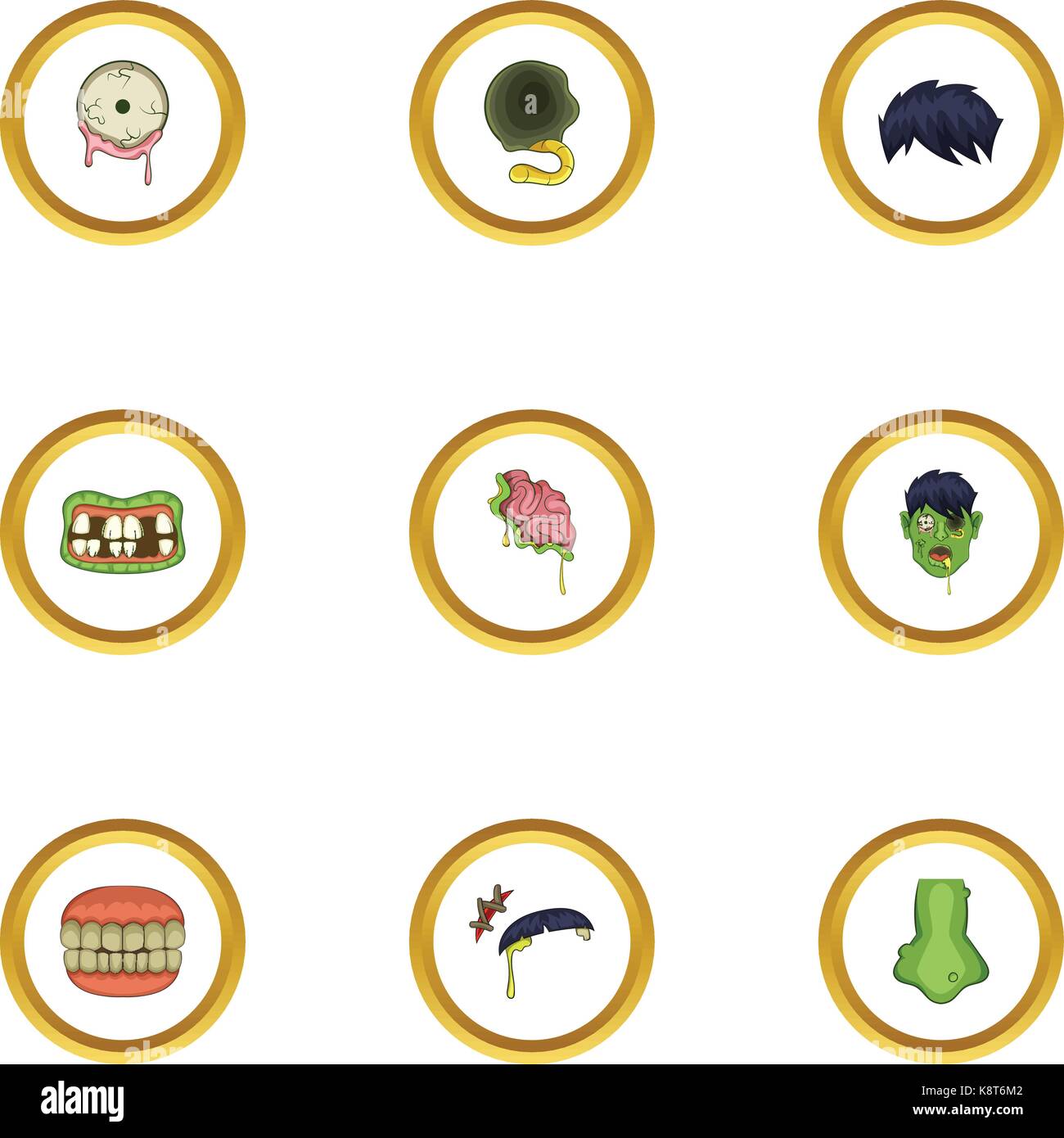 Dead icons set, cartoon style Stock Vector Image & Art - Alamy