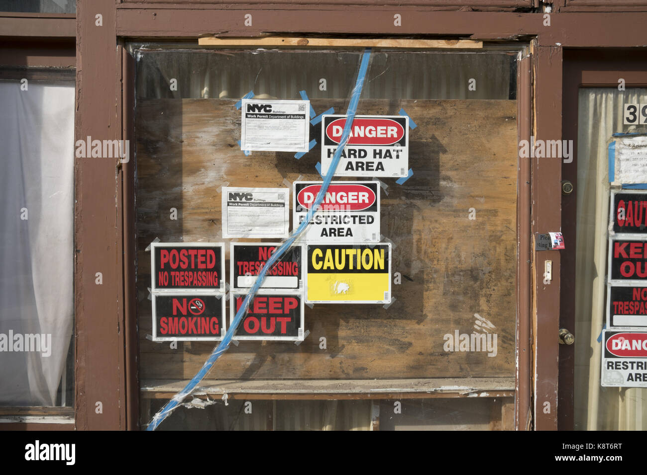 Danger keep out sign door hi-res stock photography and images - Alamy