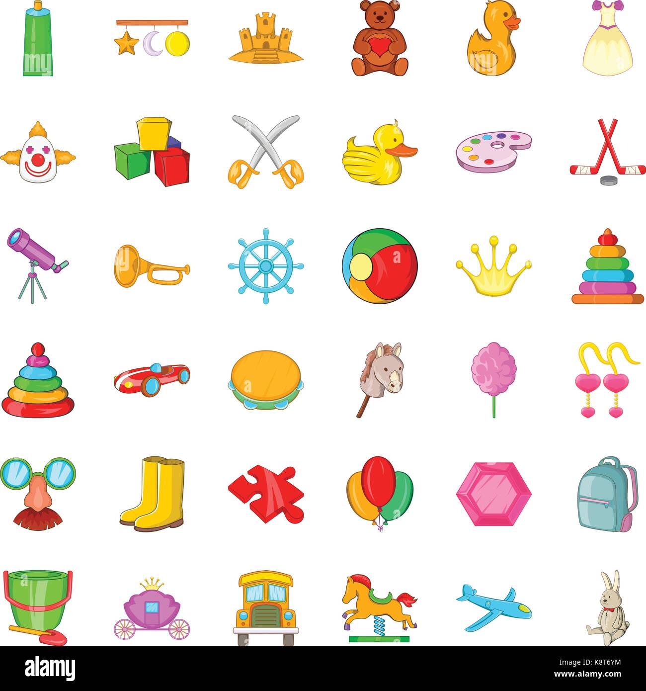 Kid icons set, cartoon style Stock Vector Image & Art - Alamy