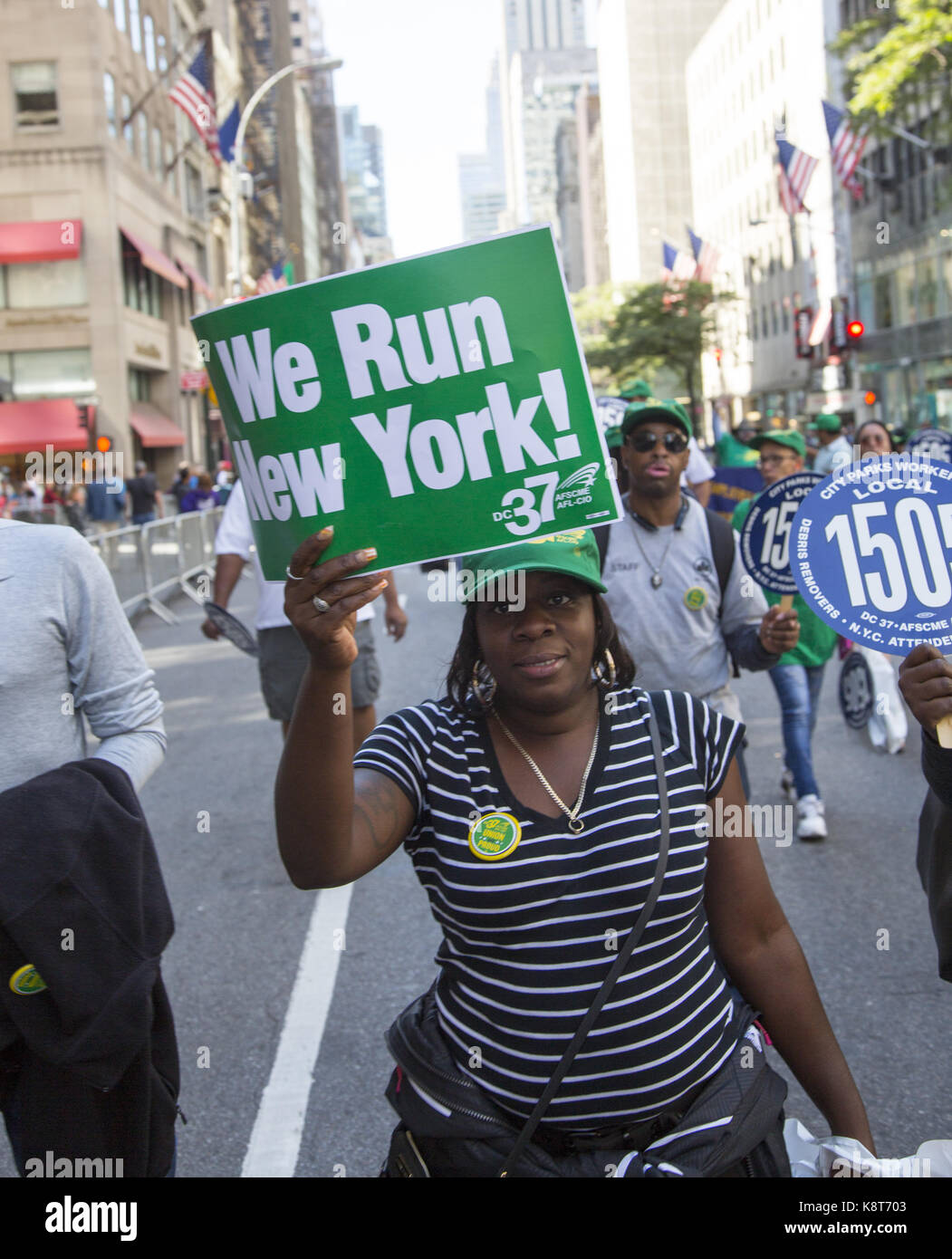 Labor day Parade in New York City which is still a strong union town ...
