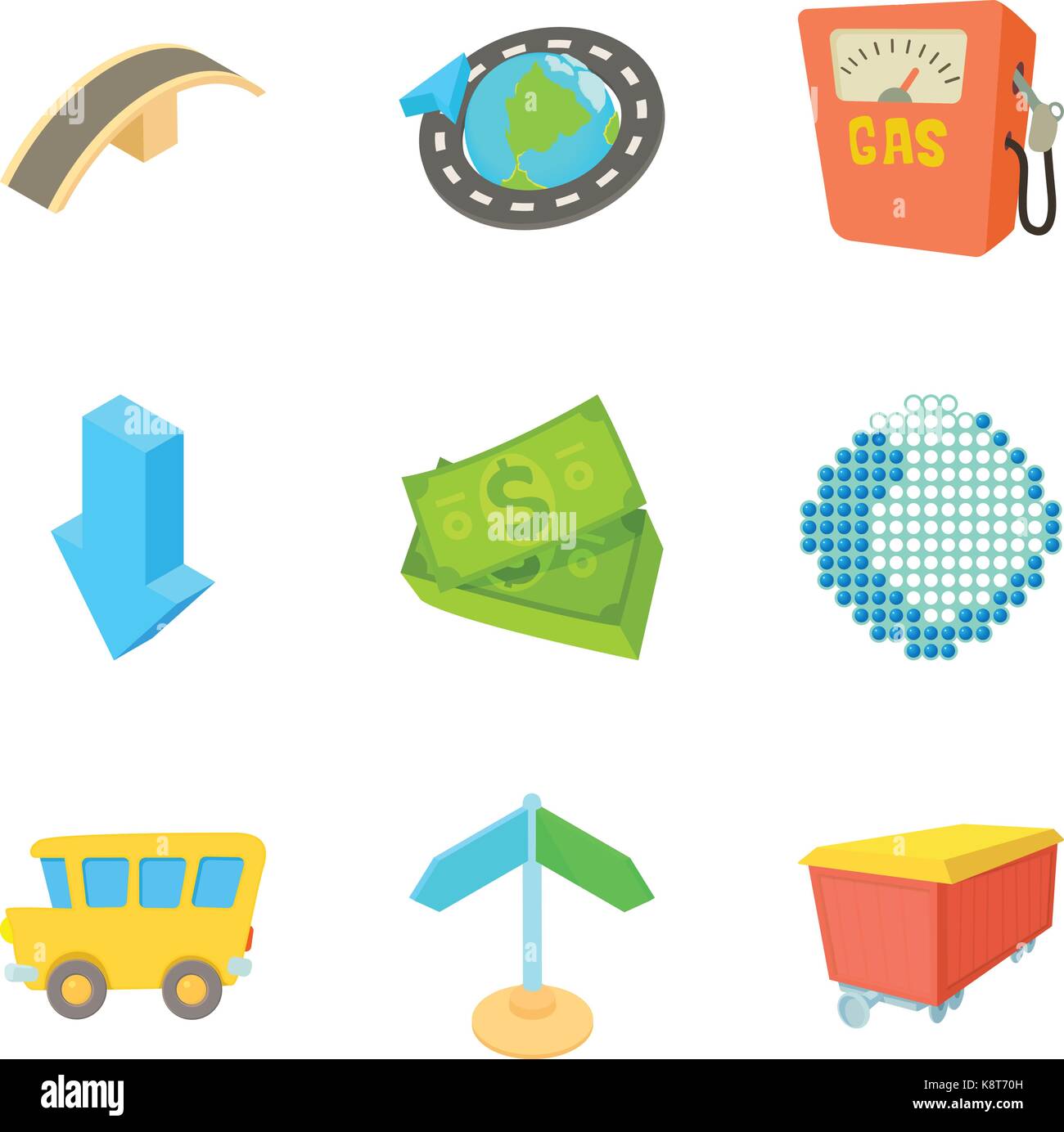 Fuel business icons set, cartoon style Stock Vector Image & Art - Alamy