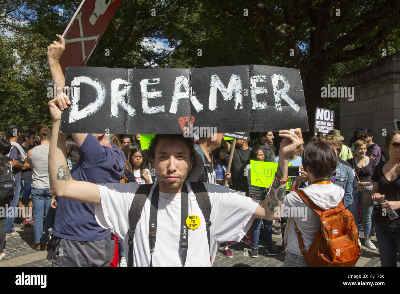 A large demonstration takes place against the Trump Administration's ...