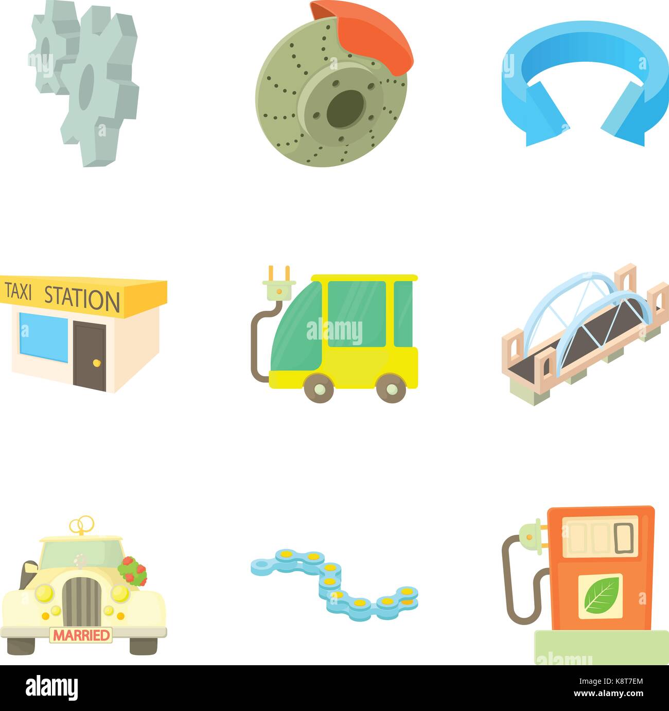 Clean fuel icons set, cartoon style Stock Vector Image & Art - Alamy