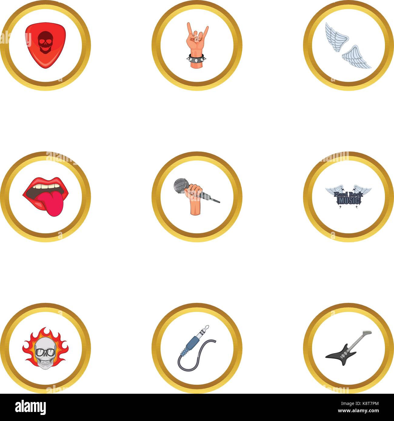 Metal icons set, cartoon style Stock Vector Image & Art - Alamy