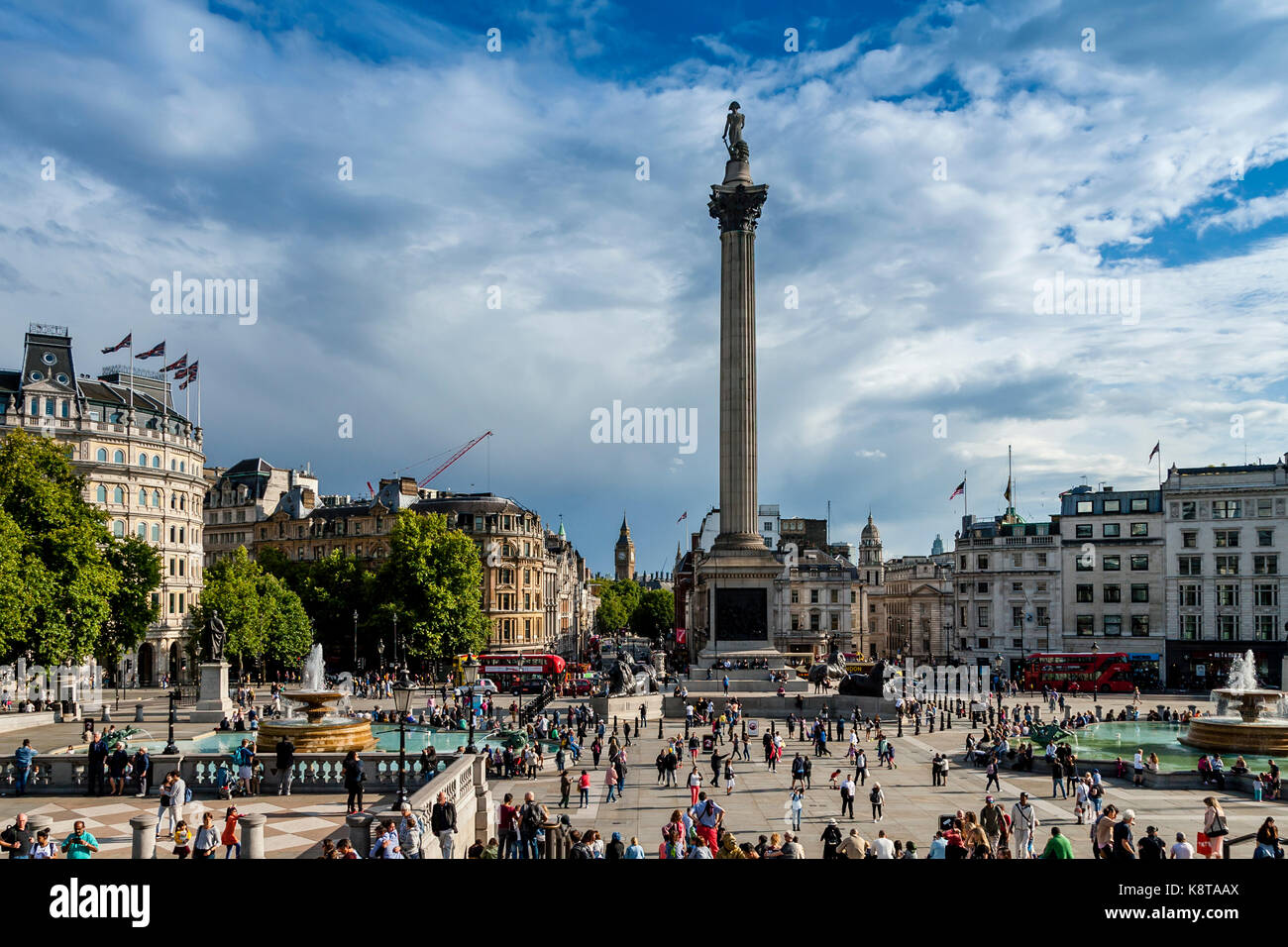Nelson's Column and Trafalgar Square, London, UK Stock Photo - Alamy