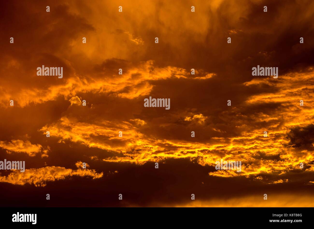 Dramatic orange sky Stock Photo - Alamy