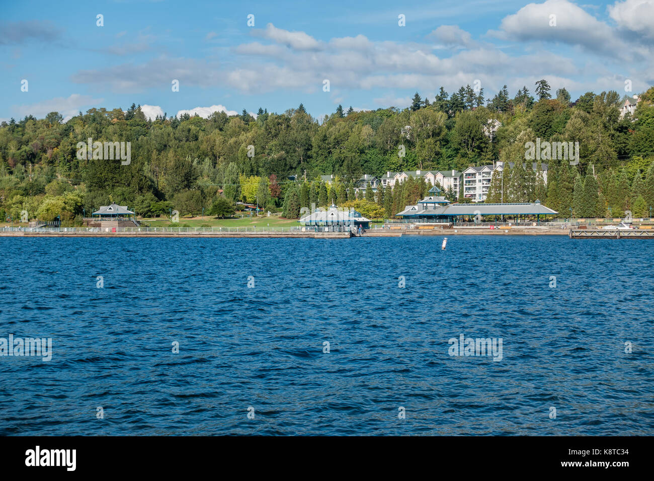 A view of the pavilion at Gene Coulon Park in Renton, Washington Stock ...