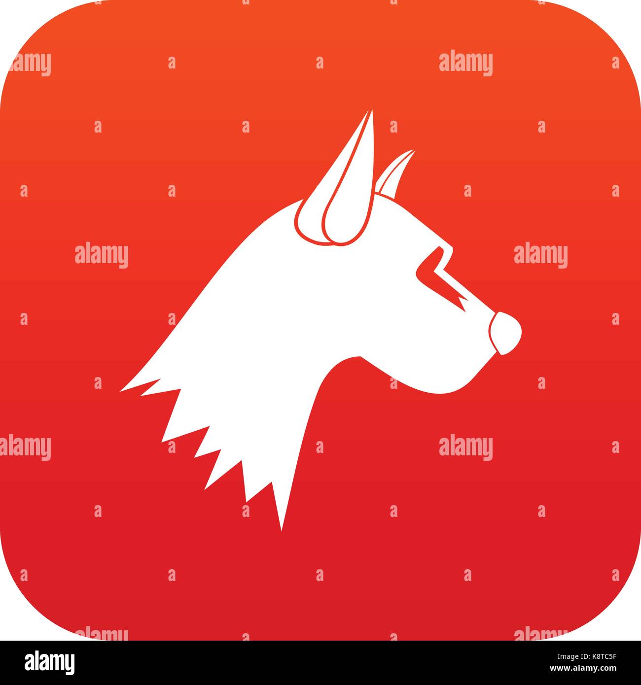 Dog icon digital red Stock Vector Image & Art - Alamy
