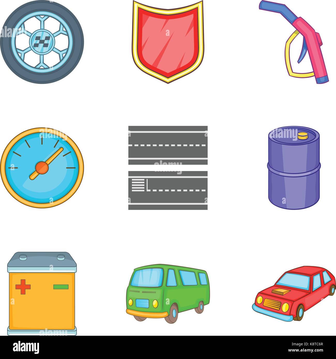 Replacing part icons set, cartoon style Stock Vector Image & Art - Alamy
