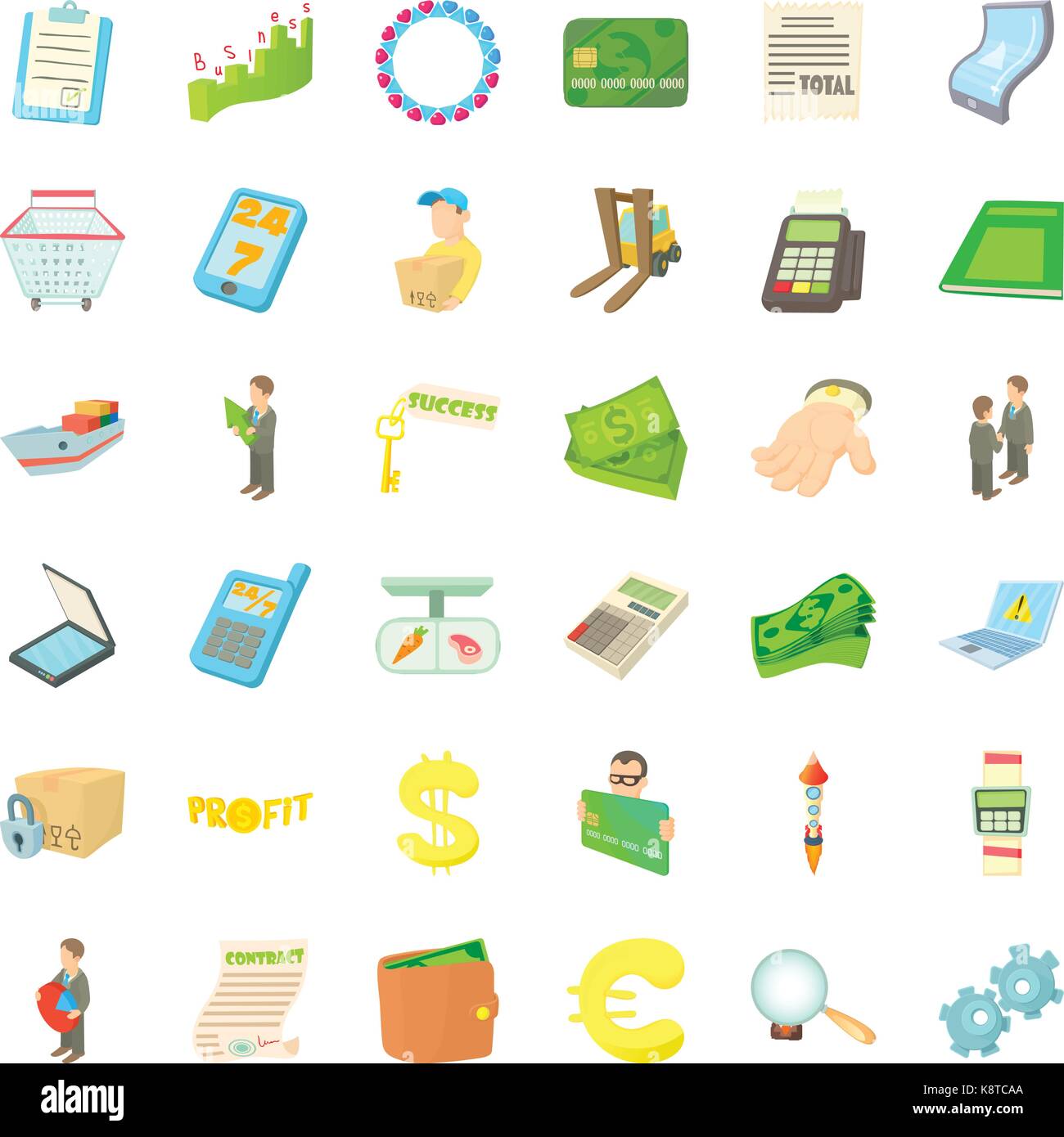 Worker icons set, cartoon style Stock Vector Image & Art - Alamy