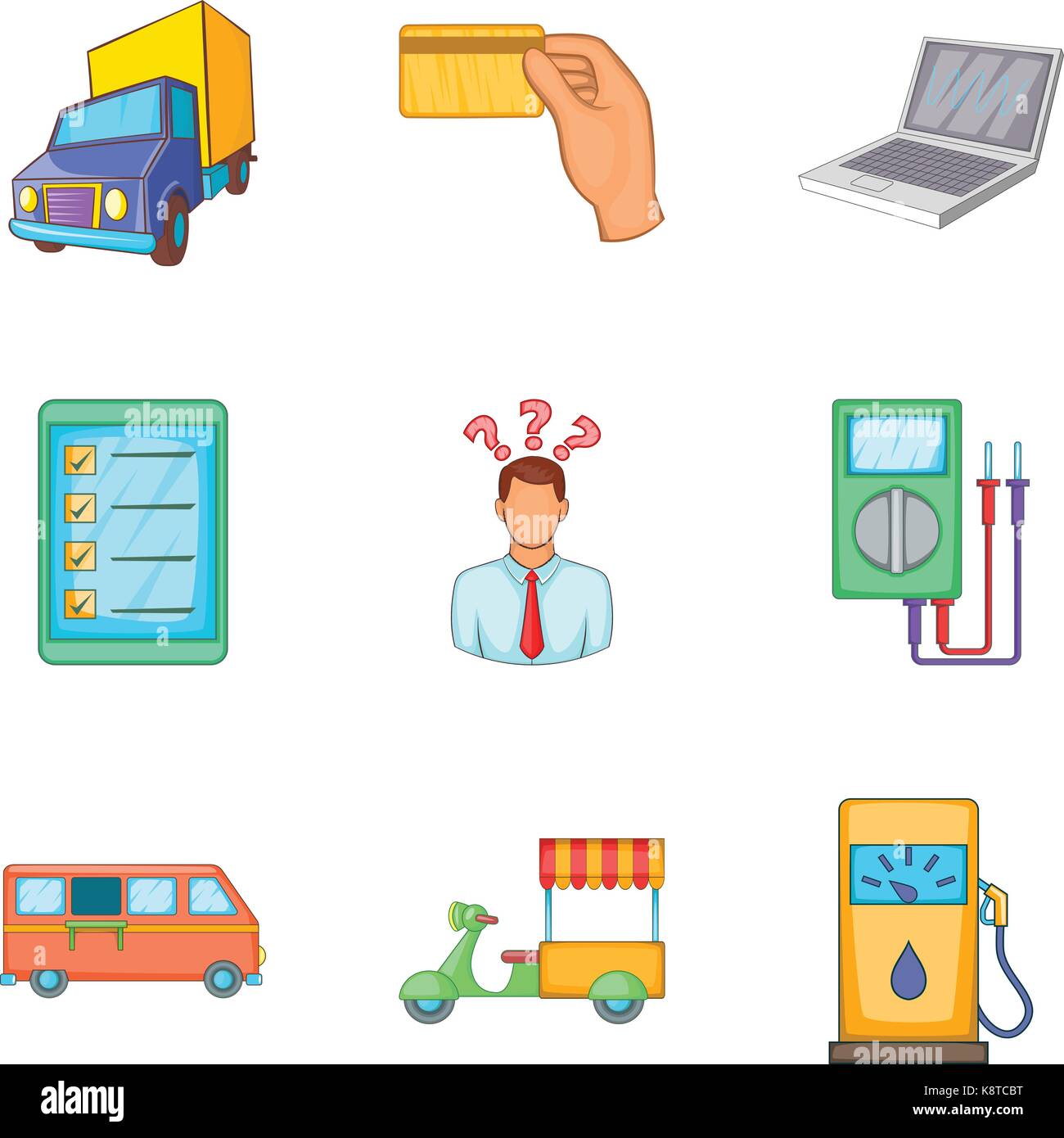 Street trade icons set, cartoon style Stock Vector Image & Art - Alamy