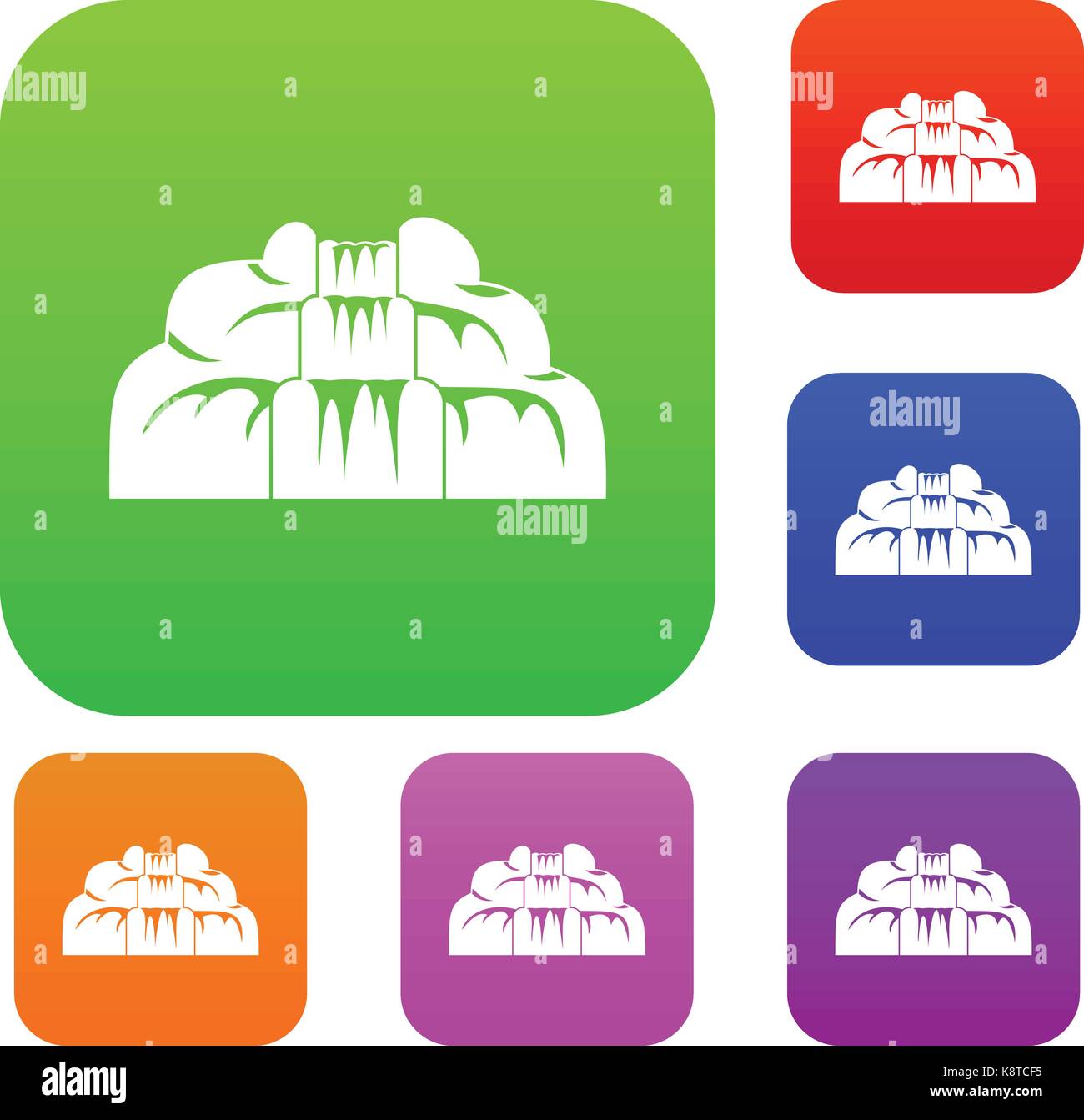 Waterfall set color collection Stock Vector Image & Art - Alamy