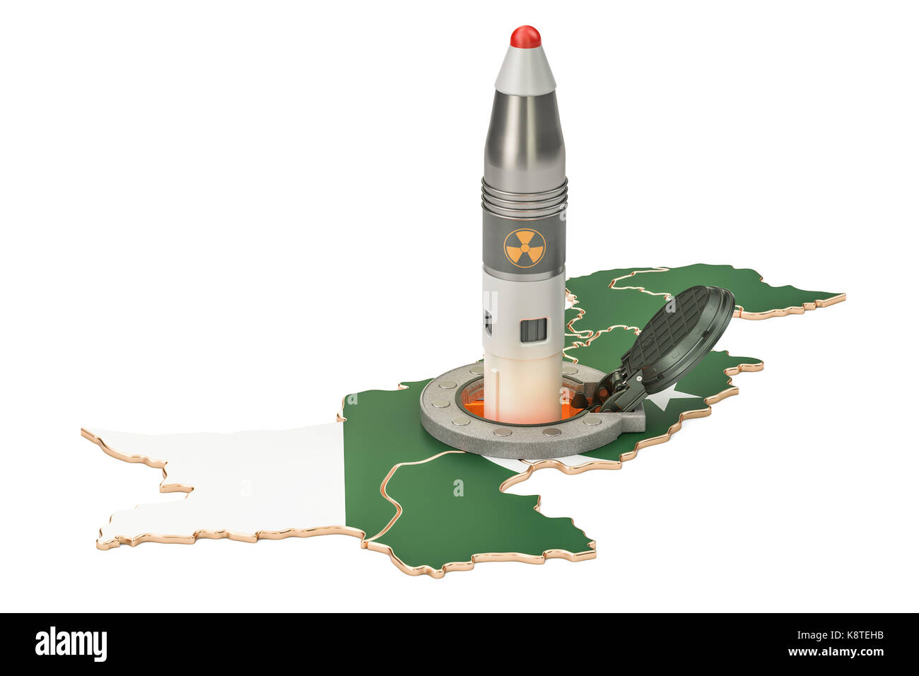 Pakistani missile launches from its underground silo launch facility ...