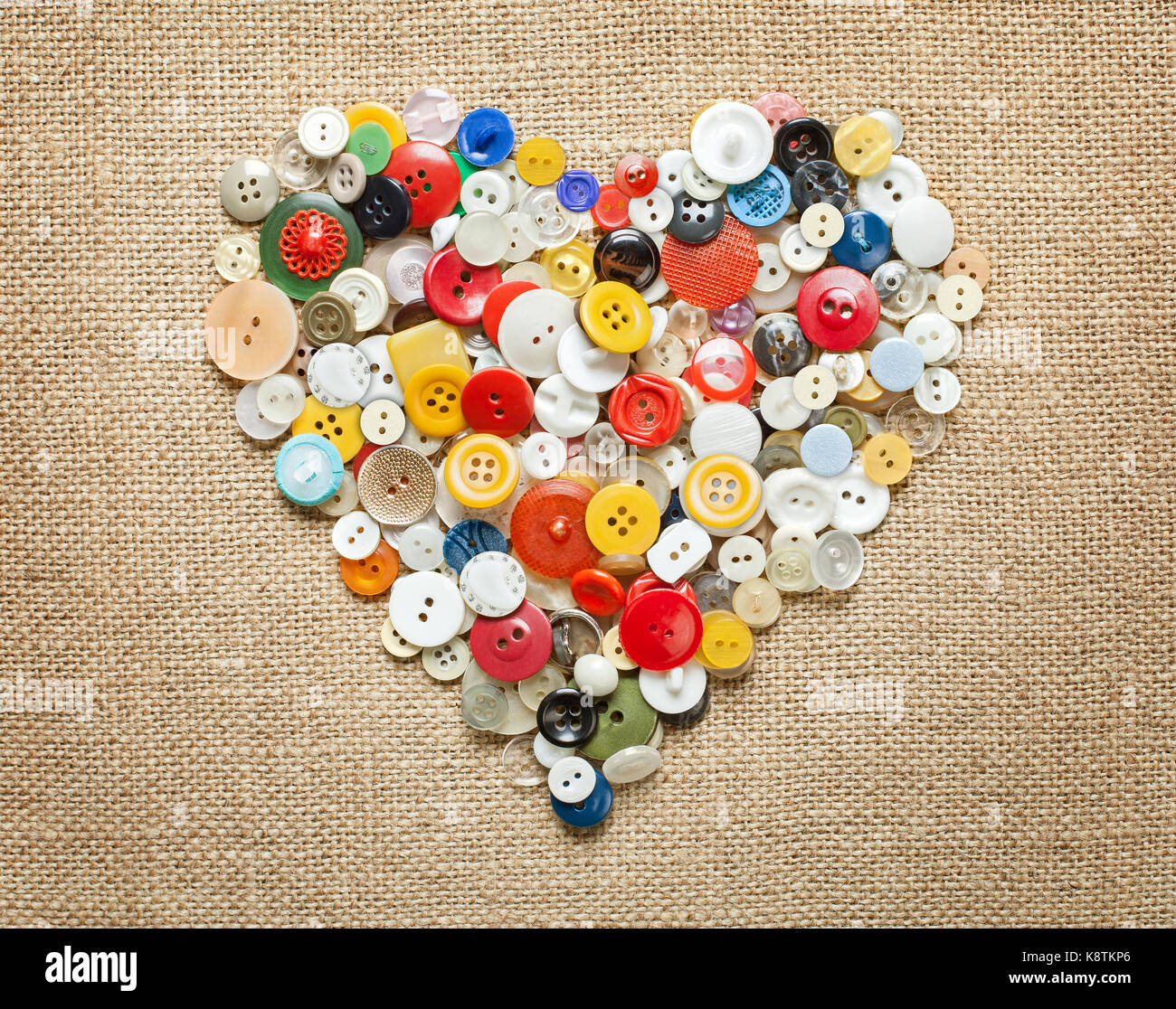 buttons heart. Valentine's Day Stock Photo - Alamy