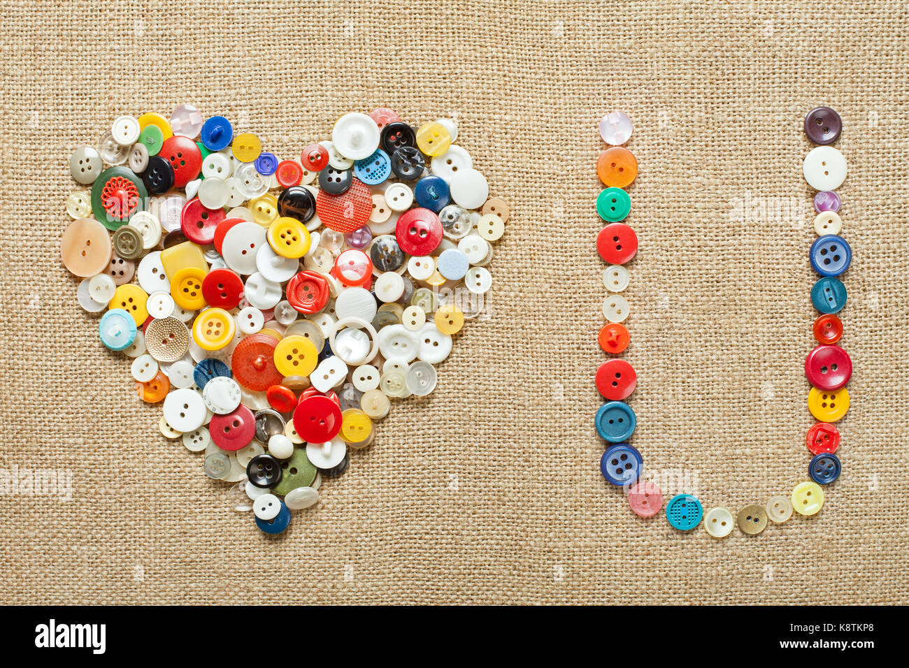 buttons heart background. Valentine's Day. Love you Stock Photo - Alamy
