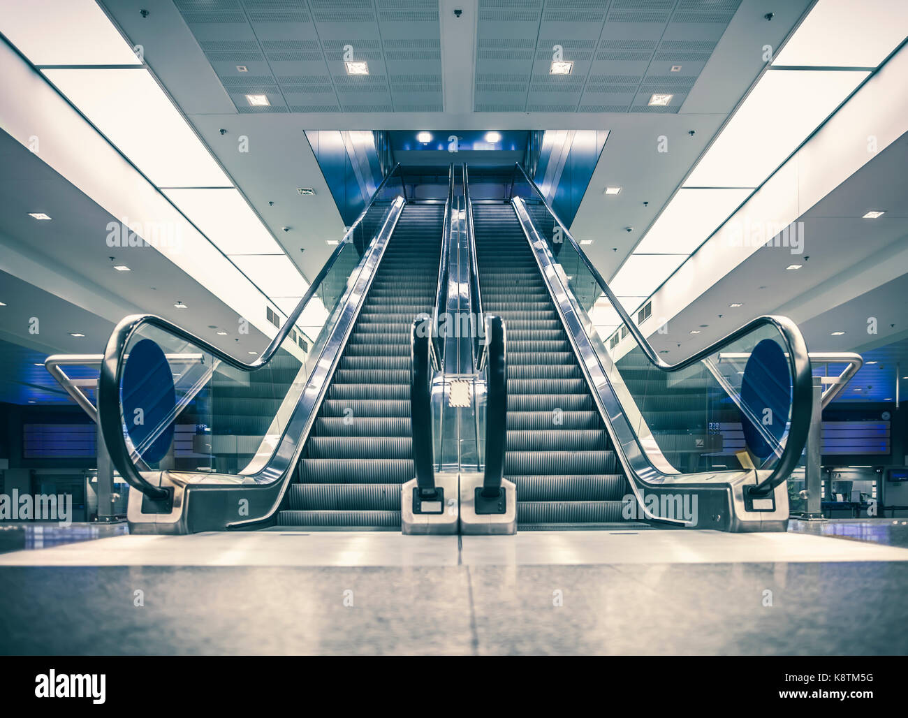 Escalator in modern building. Urban abstract Stock Photo - Alamy