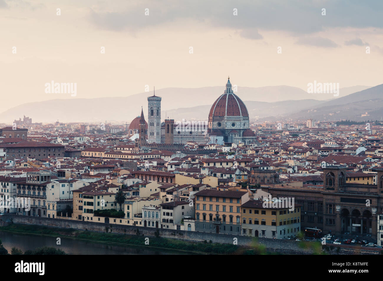 Scenic view of Florence in sunset. Travel background Stock Photo - Alamy