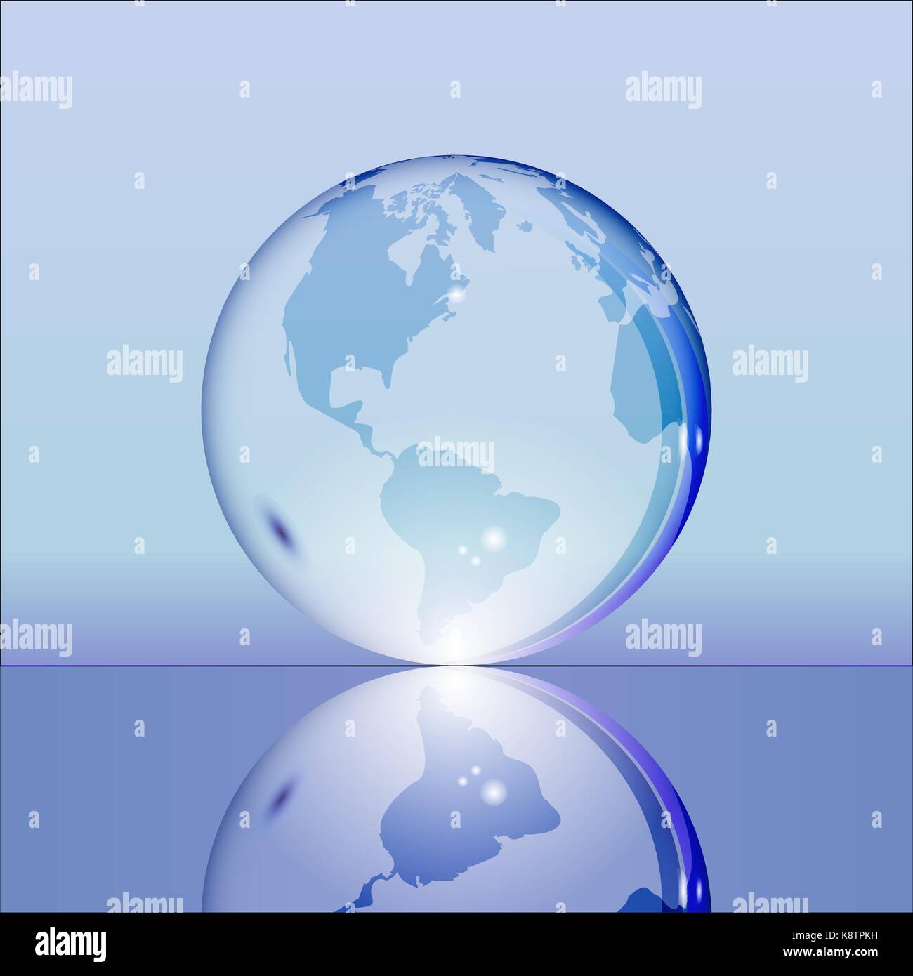 Blue shining transparent earth globe Stock Vector Image & Art - Alamy