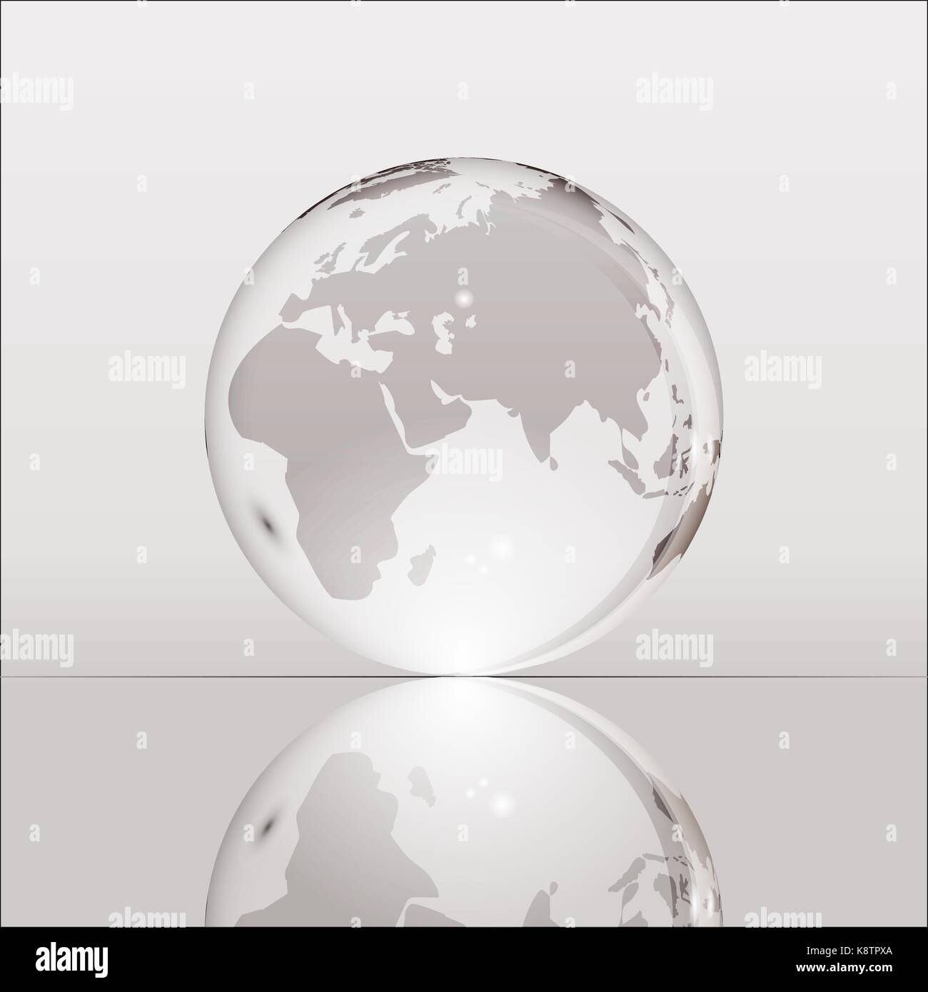 Gray shining transparent earth globe Stock Vector Image & Art - Alamy