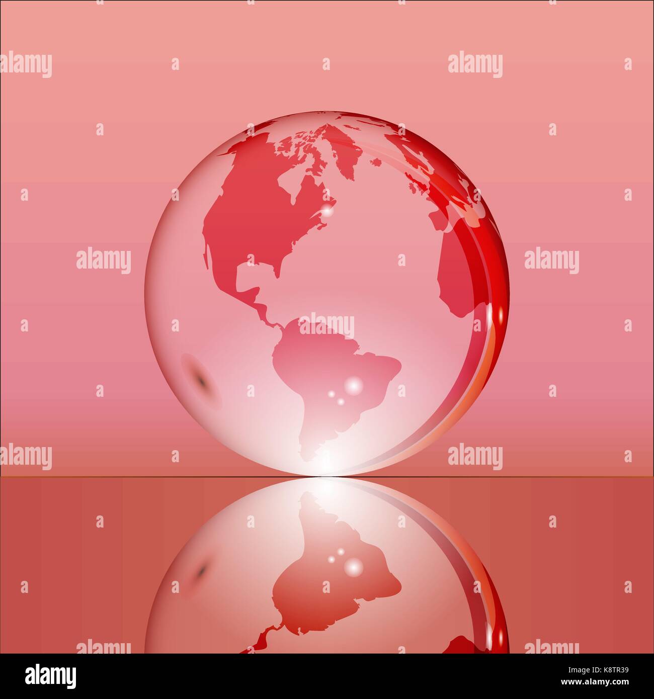 World globe light shining Stock Vector Images - Alamy