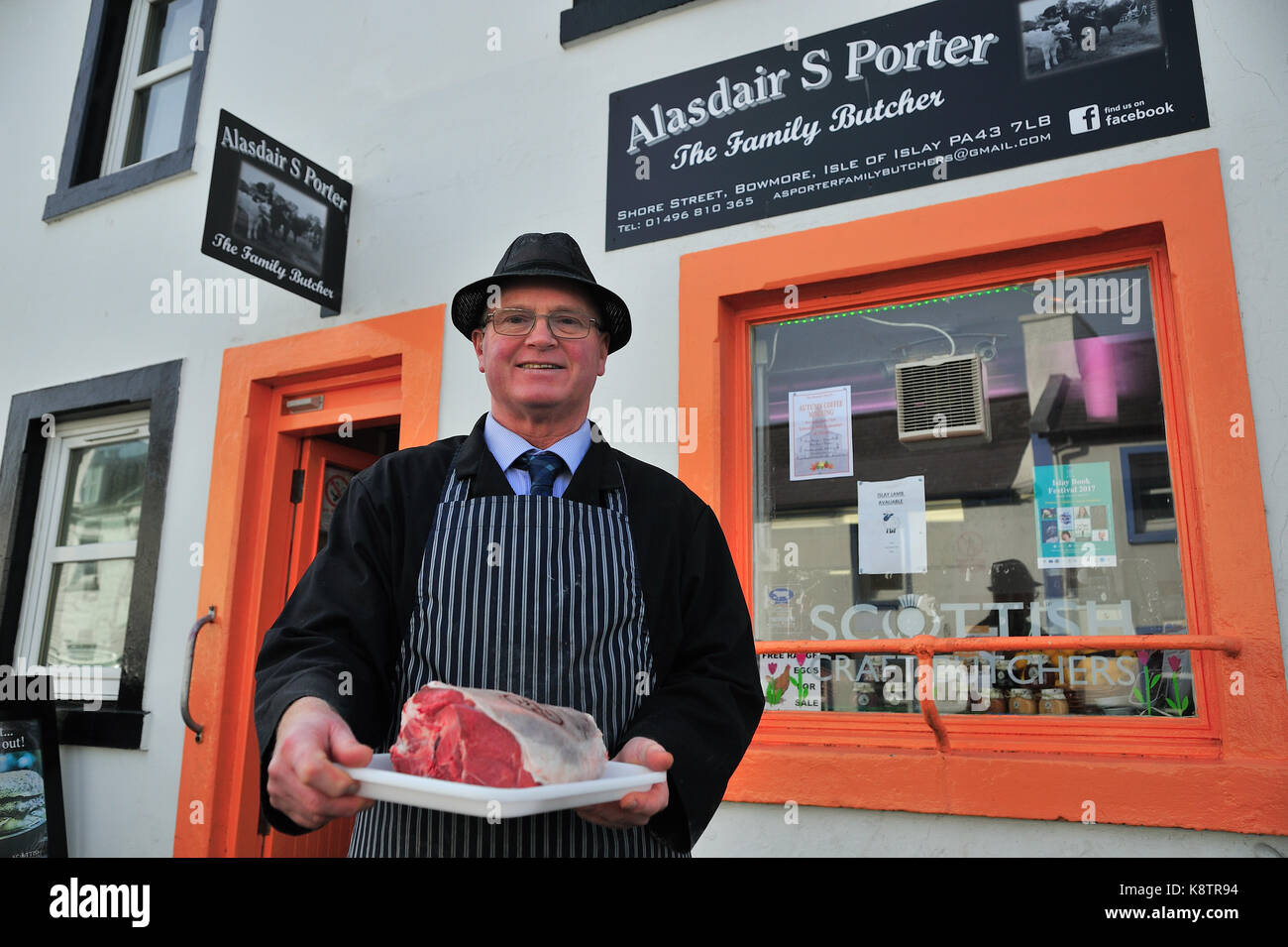 Alasdair S Porter Family Butcher Bowmore Islay Scotland UK Stock Photo ...