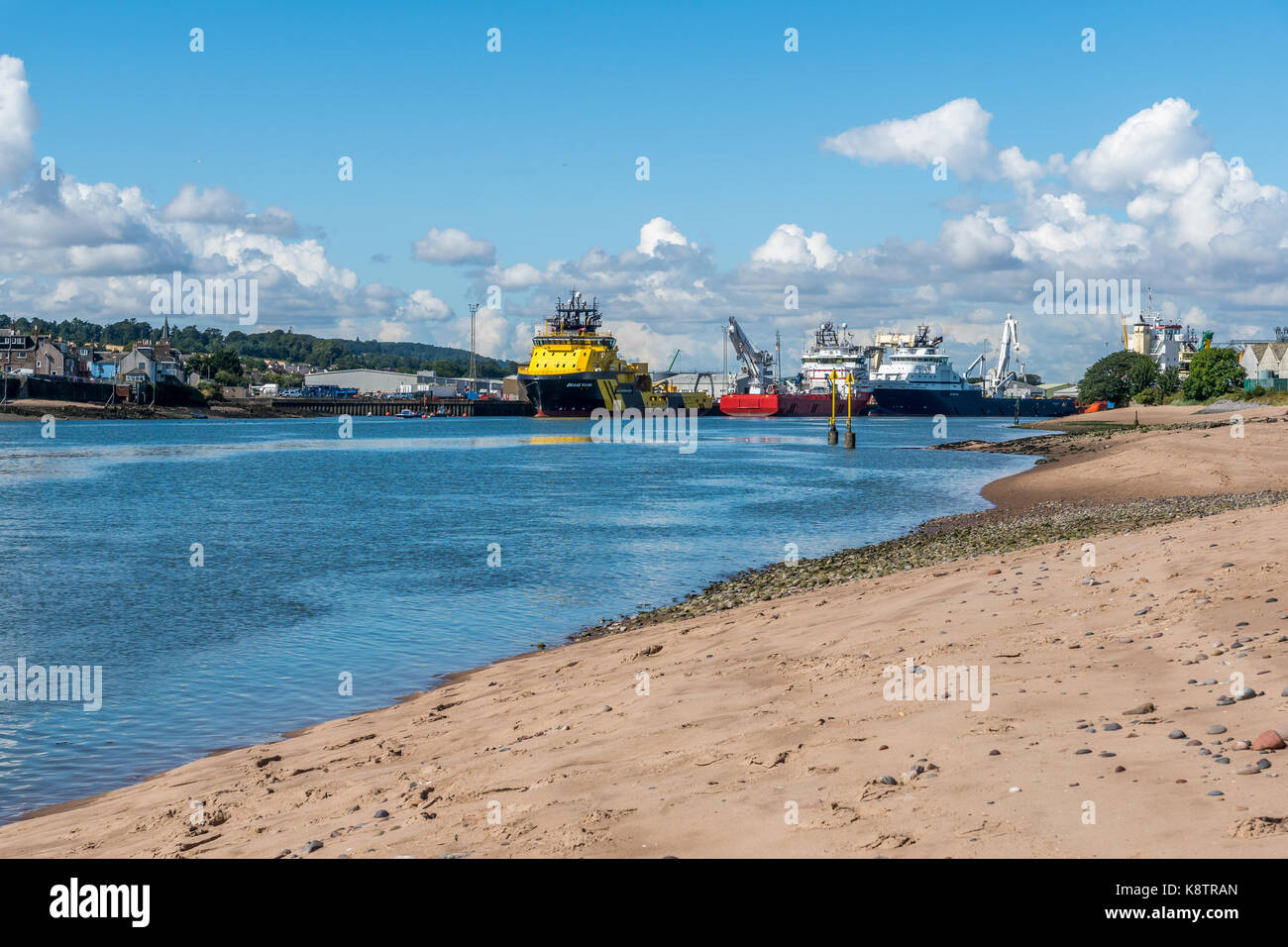 Montrose Estuary, Montrose, Scotland, UK, 08 August 2017. Montrose ...