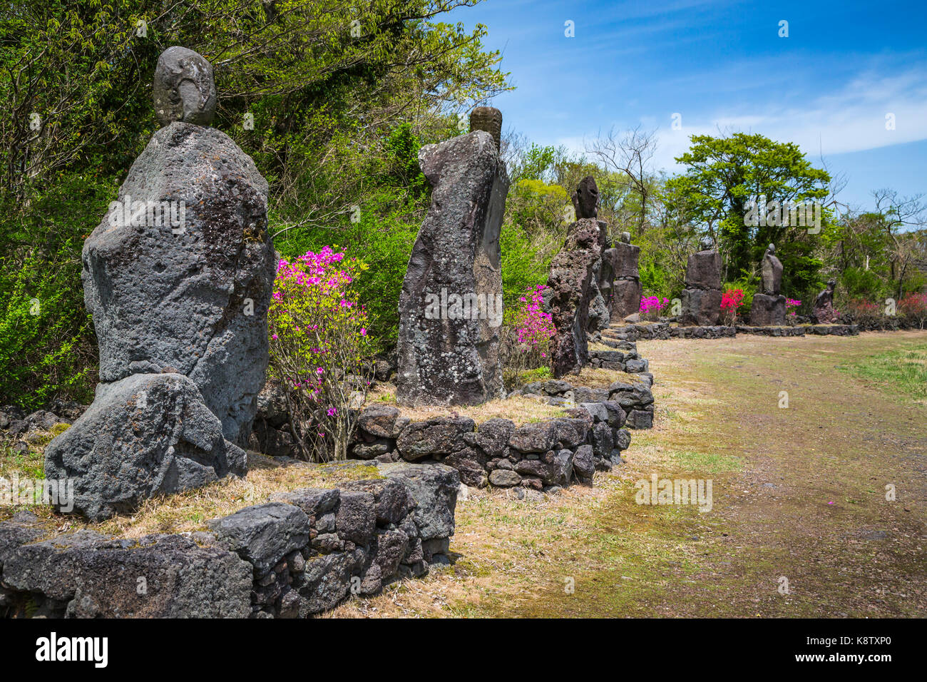 The Jeju Stone Park in Jocheon-eup, Jeju-si, Jeju Island, South Korea ...