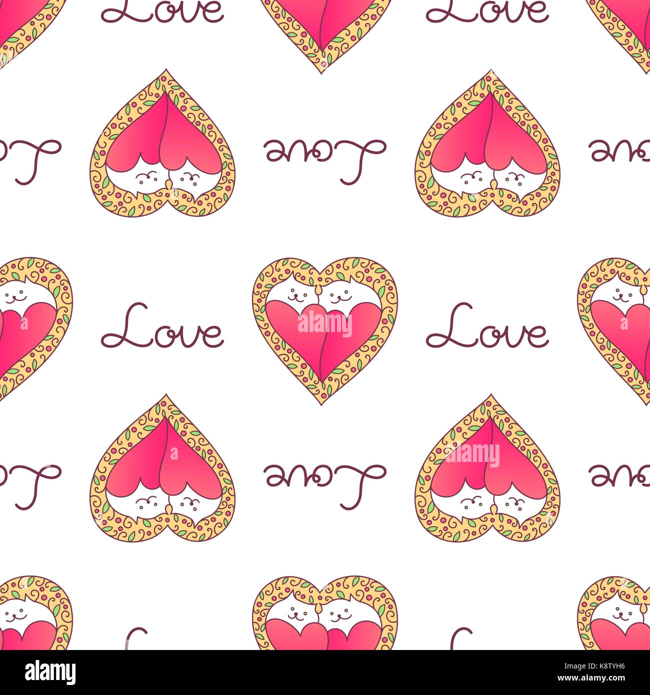 Seamless pattern cats Stock Vector Image & Art - Alamy